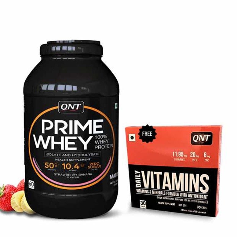 QNT Prime Whey Protein 2 kg + Free QNT Multivitamin 30 Tablets - Fa ...